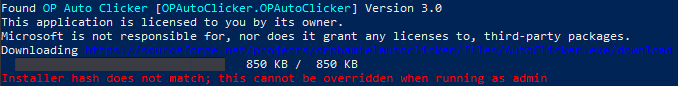 [Package Issue]: OPAutoClicker.OPAutoClicker - Installer hash does not match · Issue #90506 ...