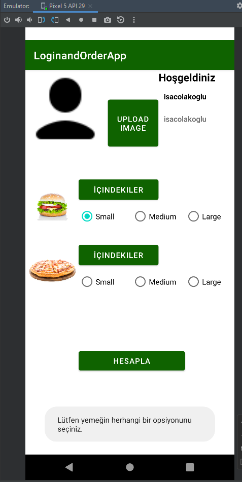 GitHub - isacolakoglu/LoginandOrderApp