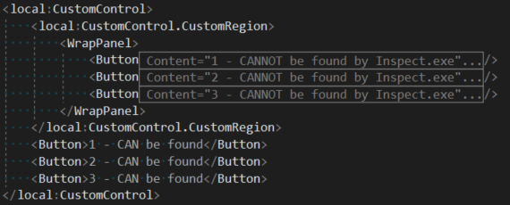 [WPF] Only elements in the ItemsPresenter can be found for the control that derived from ...