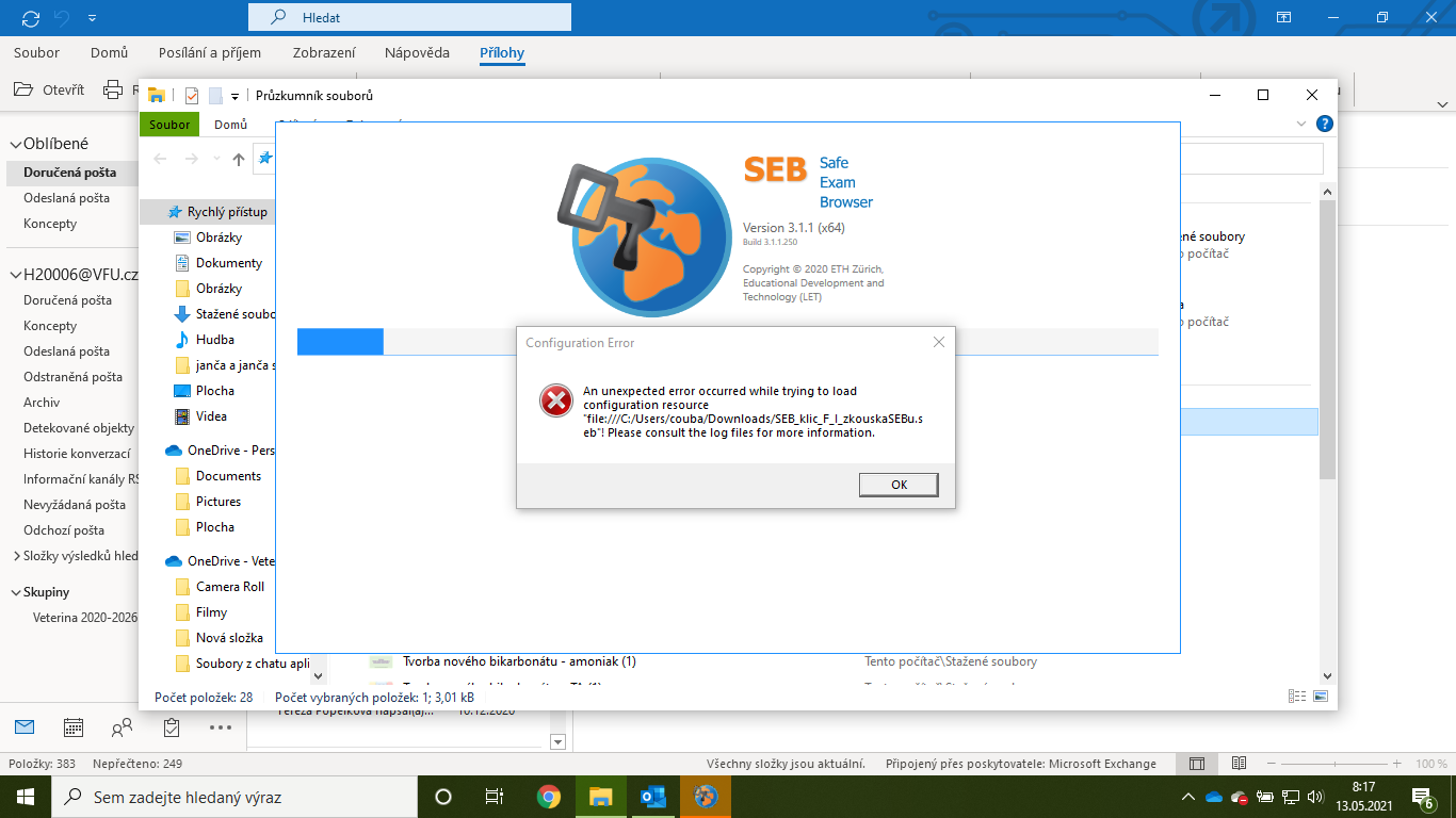 Error Seb · Safeexambrowser Seb Win Refactoring · Discussion 94 · Github