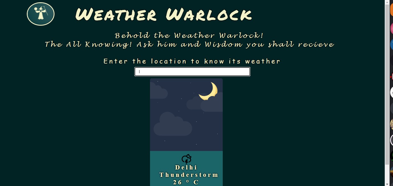 GitHub - Yash-RajSingh/Weather-Warlock: A website for getting instant ...