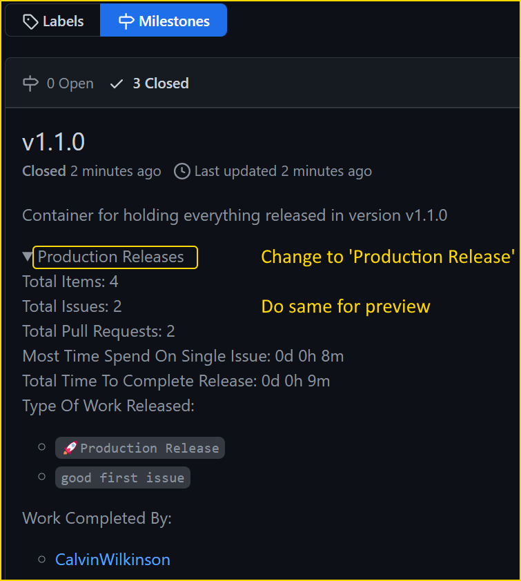 🚧Change milestone description · Issue #93 · KinsonDigital/CICD · GitHub