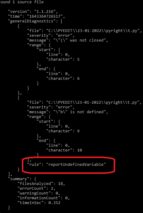 Inconsistent JSON output · Issue #2949 · microsoft/pyright · GitHub