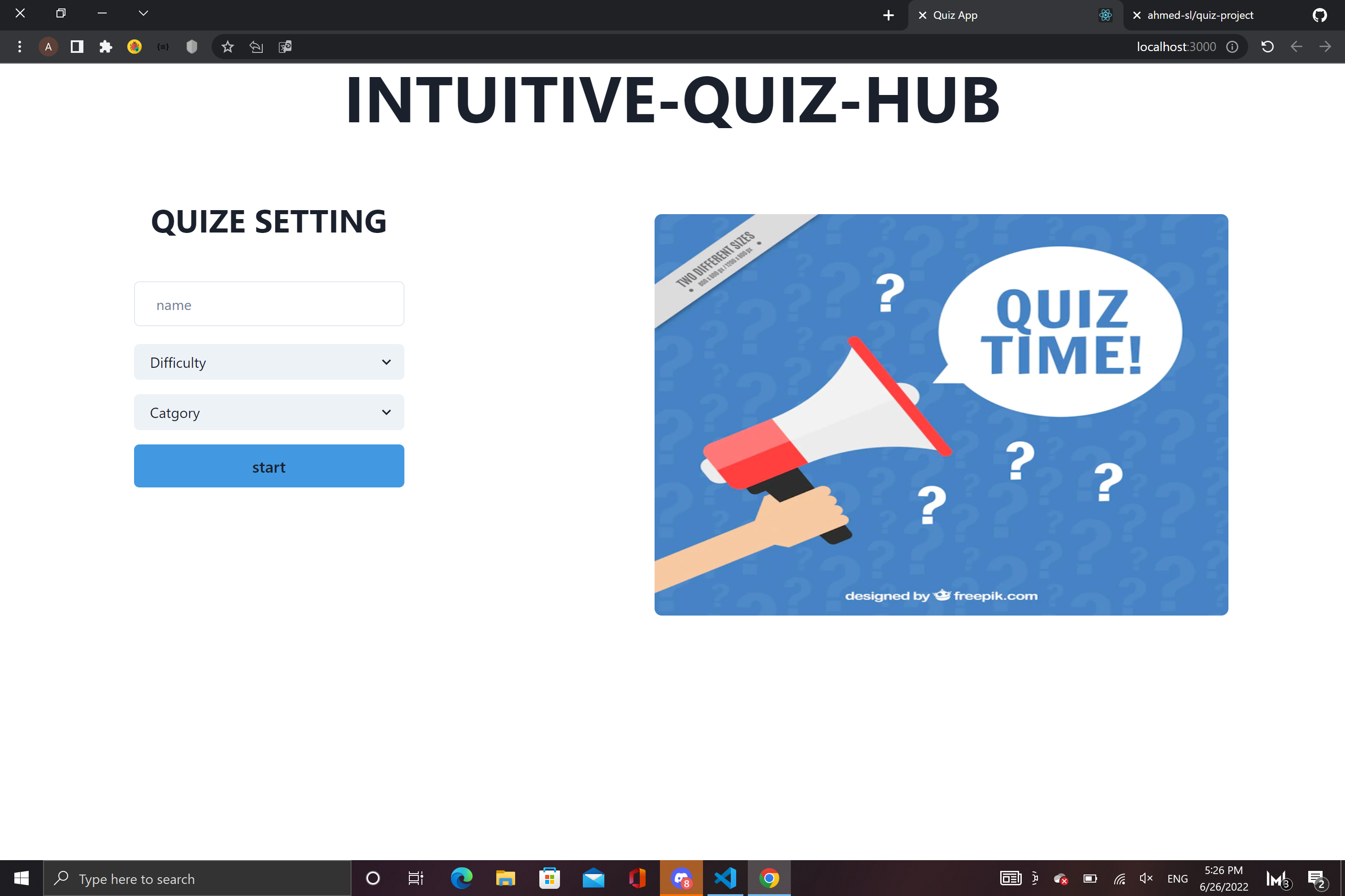 GitHub - ahmed-sl/quiz-project