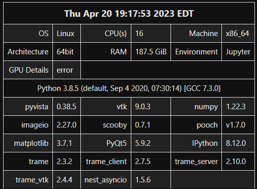 Jupyter kernel dies every time when I plot something! · pyvista pyvista ...