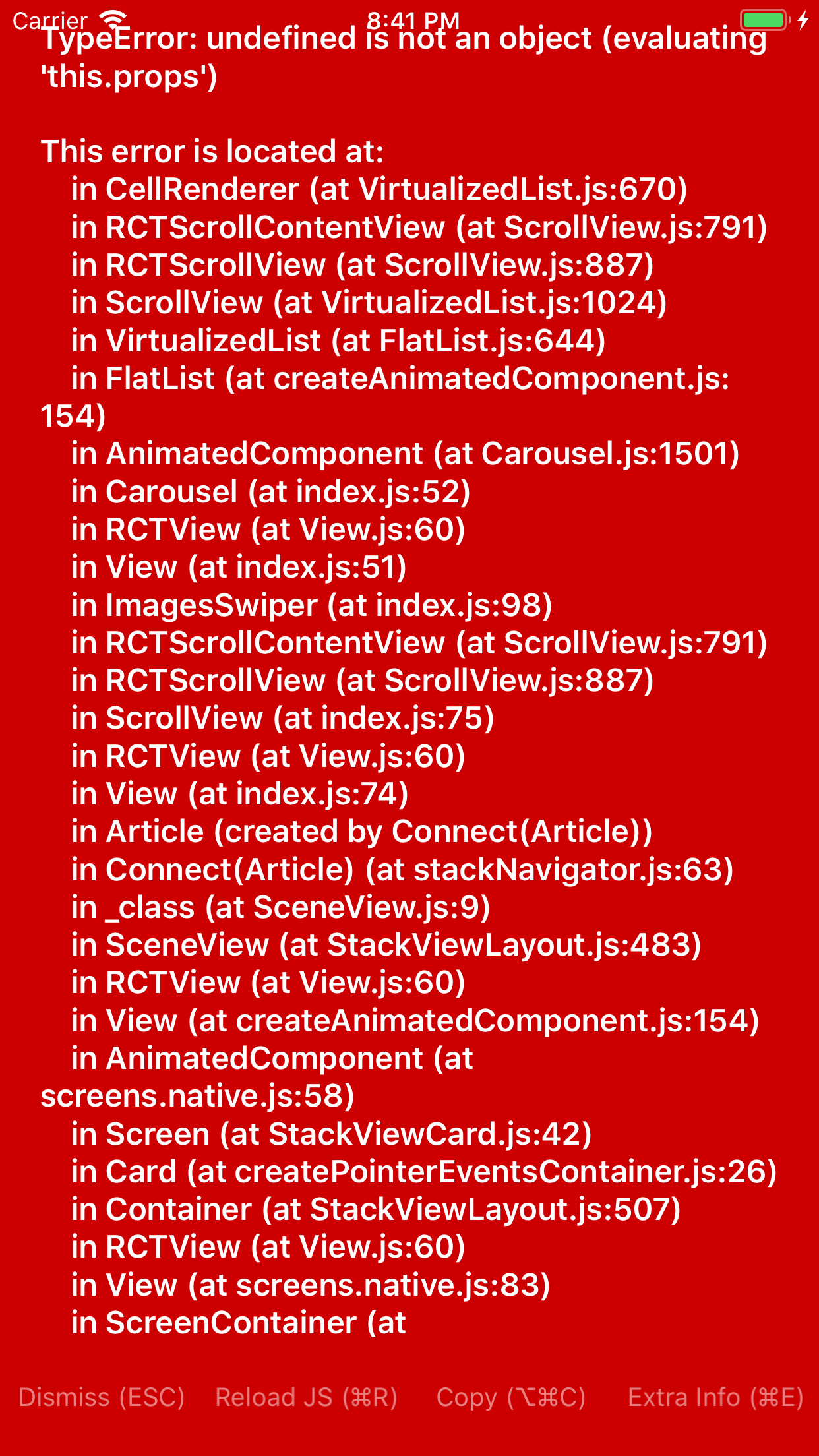 undefined is not an object (evaluating this.props) · Issue #441 · meliorence/react-native-snap ...