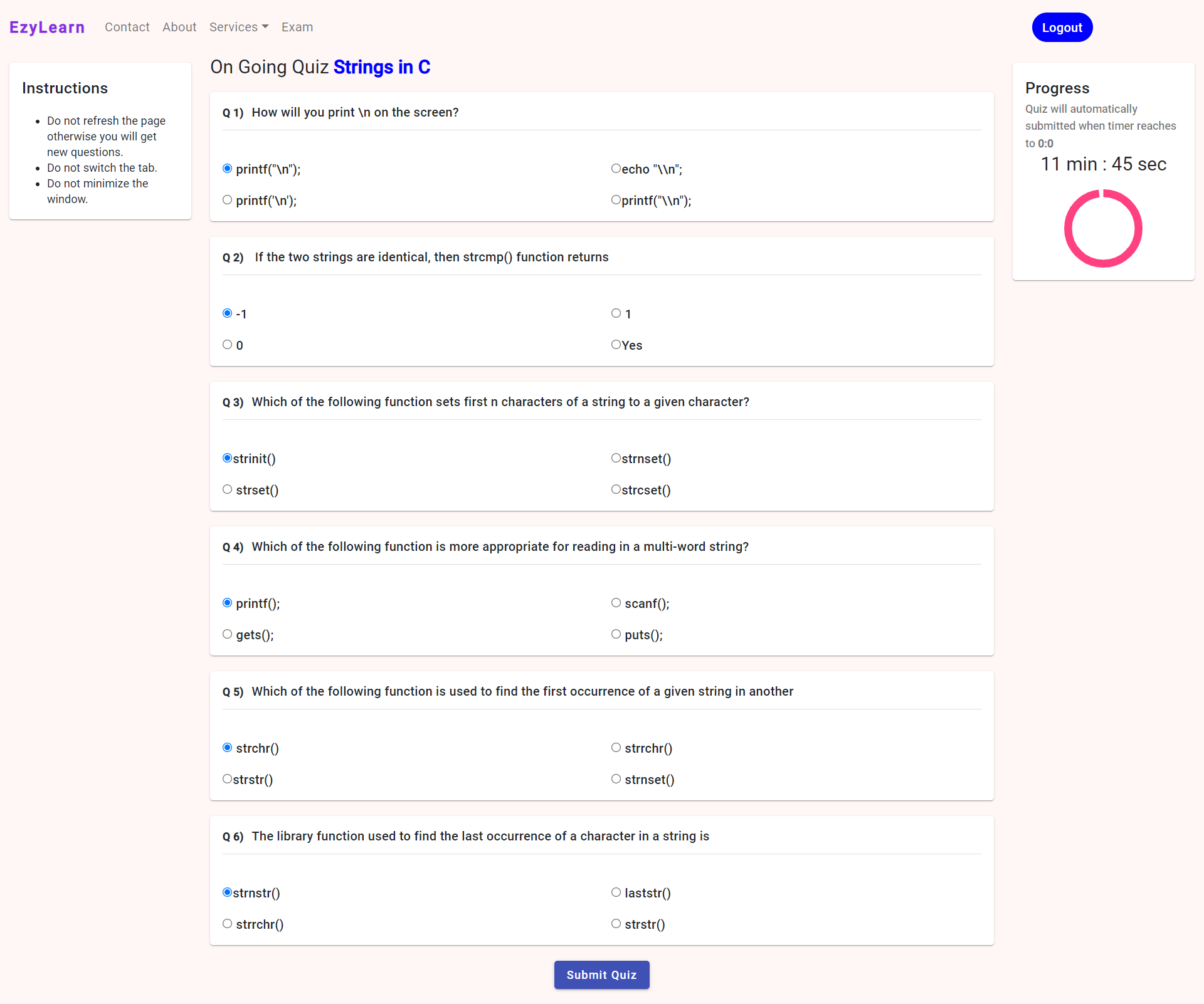 GitHub - MilanNayak7/frontendAngular: Angular Exam Portal
