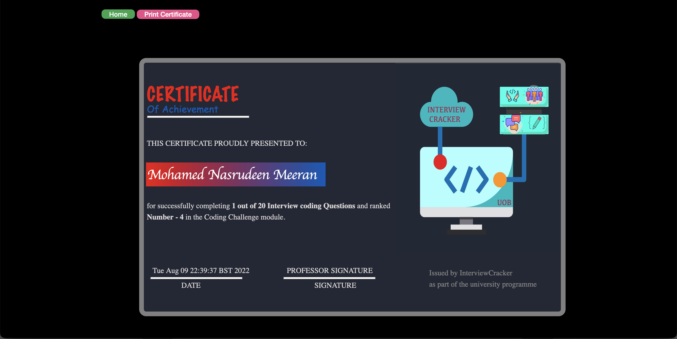 GitHub - reachmemeeran/InterviewCracker: University of Bath | MSc Computer Science ...