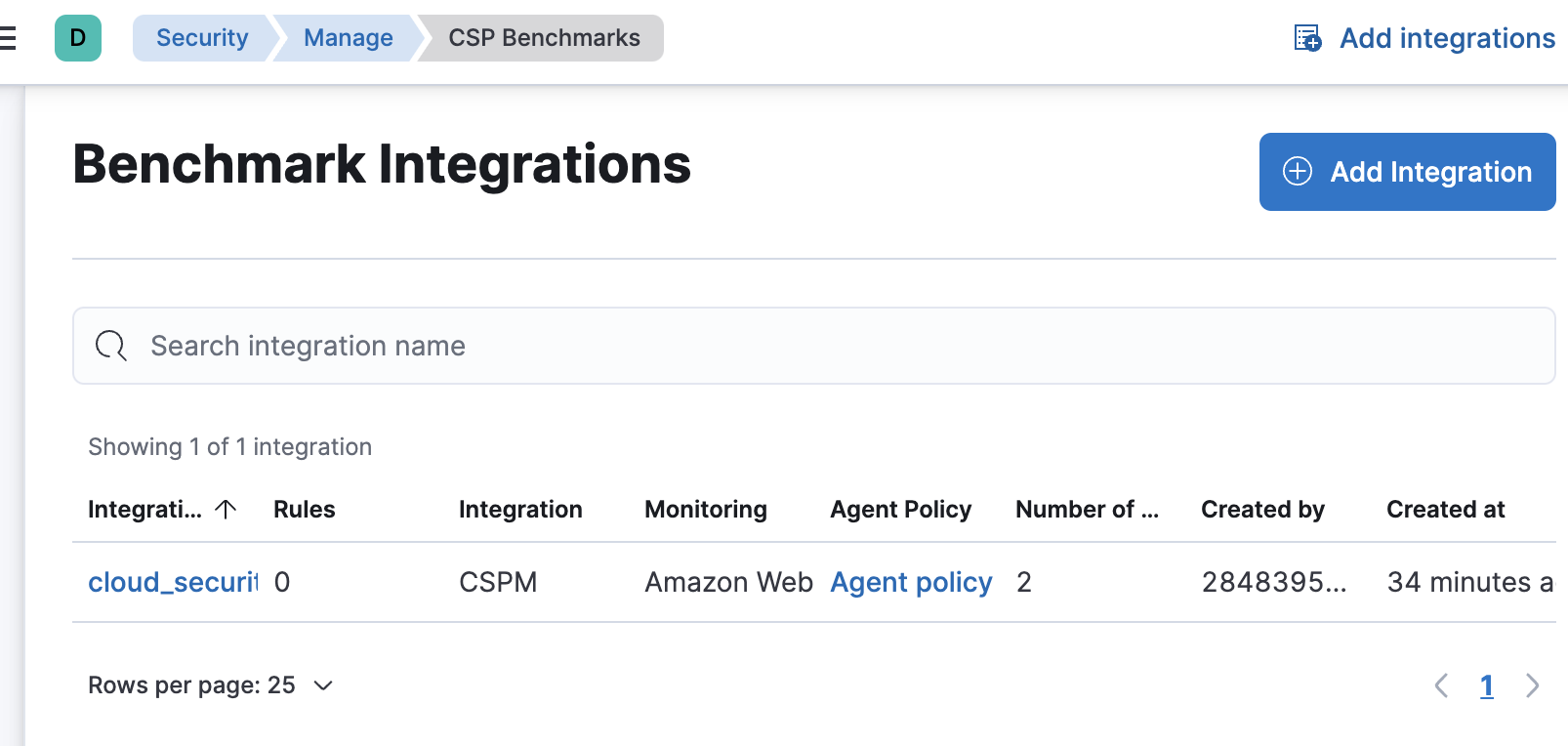 [Cloud Posture] Multiple integrations support - Benchmarks table changes · Issue #146592 ...