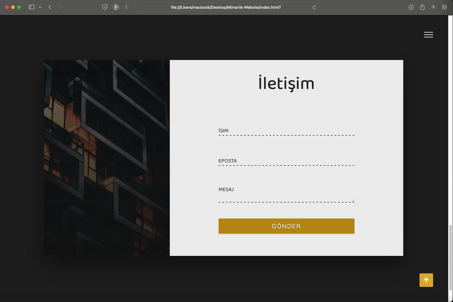 GitHub - tolgaugurlu/architecture-website-design