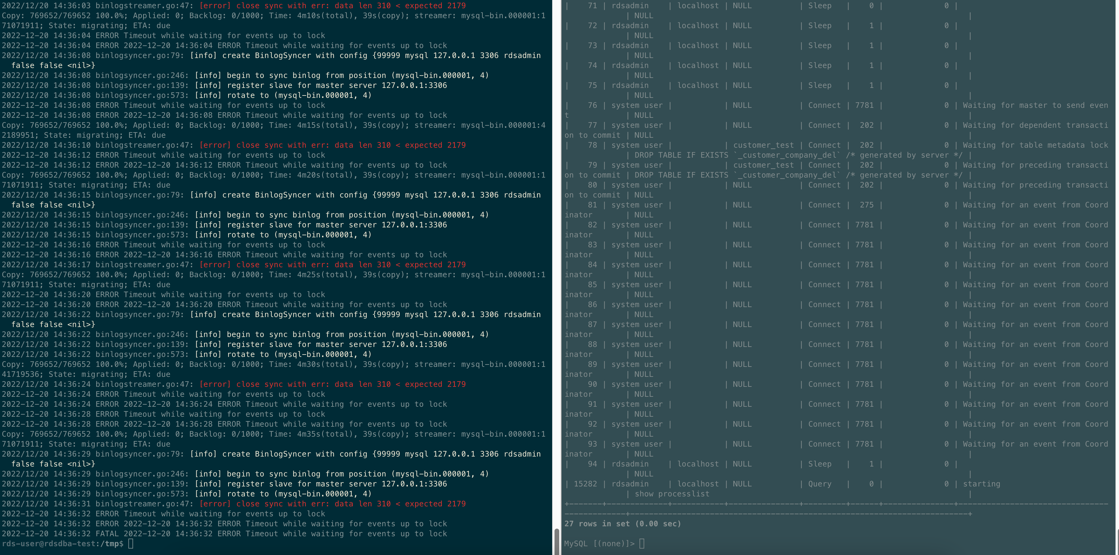 The table cut failed and caused the slave library to block · Issue #1233 · github/gh-ost · GitHub