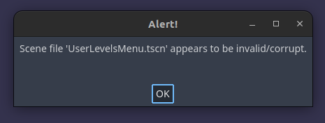 Scene is invalid/corrupt according to the Godot editor, but works normally ingame · Issue #79545 ...