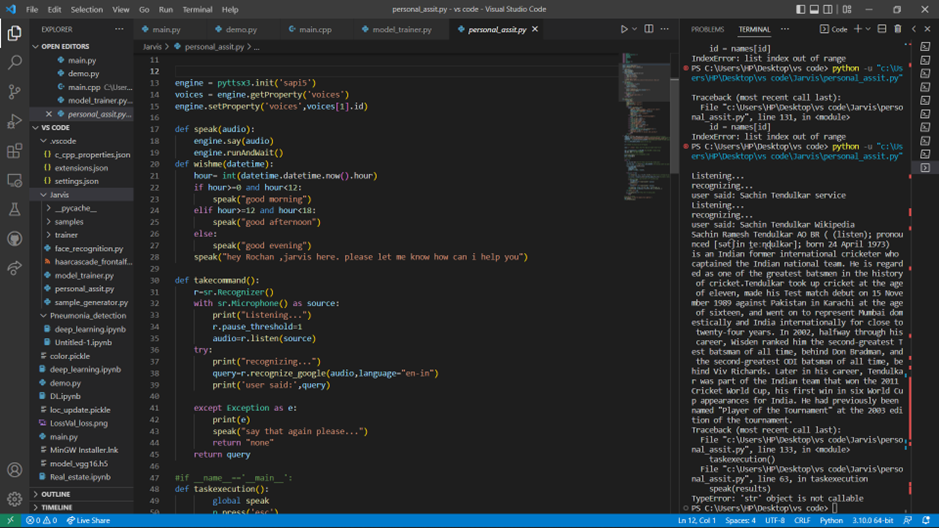 GitHub - Rochan-Raj/J.A.R.V.I.S: Personal_Assistant