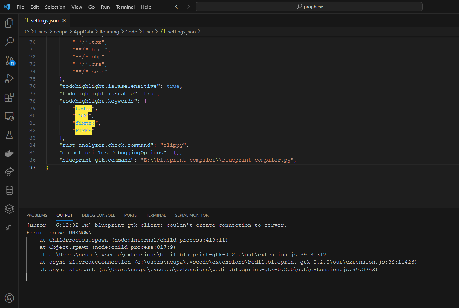 What exactly should i put under blueprint-gtk.command when i am using this in windows? · Issue ...