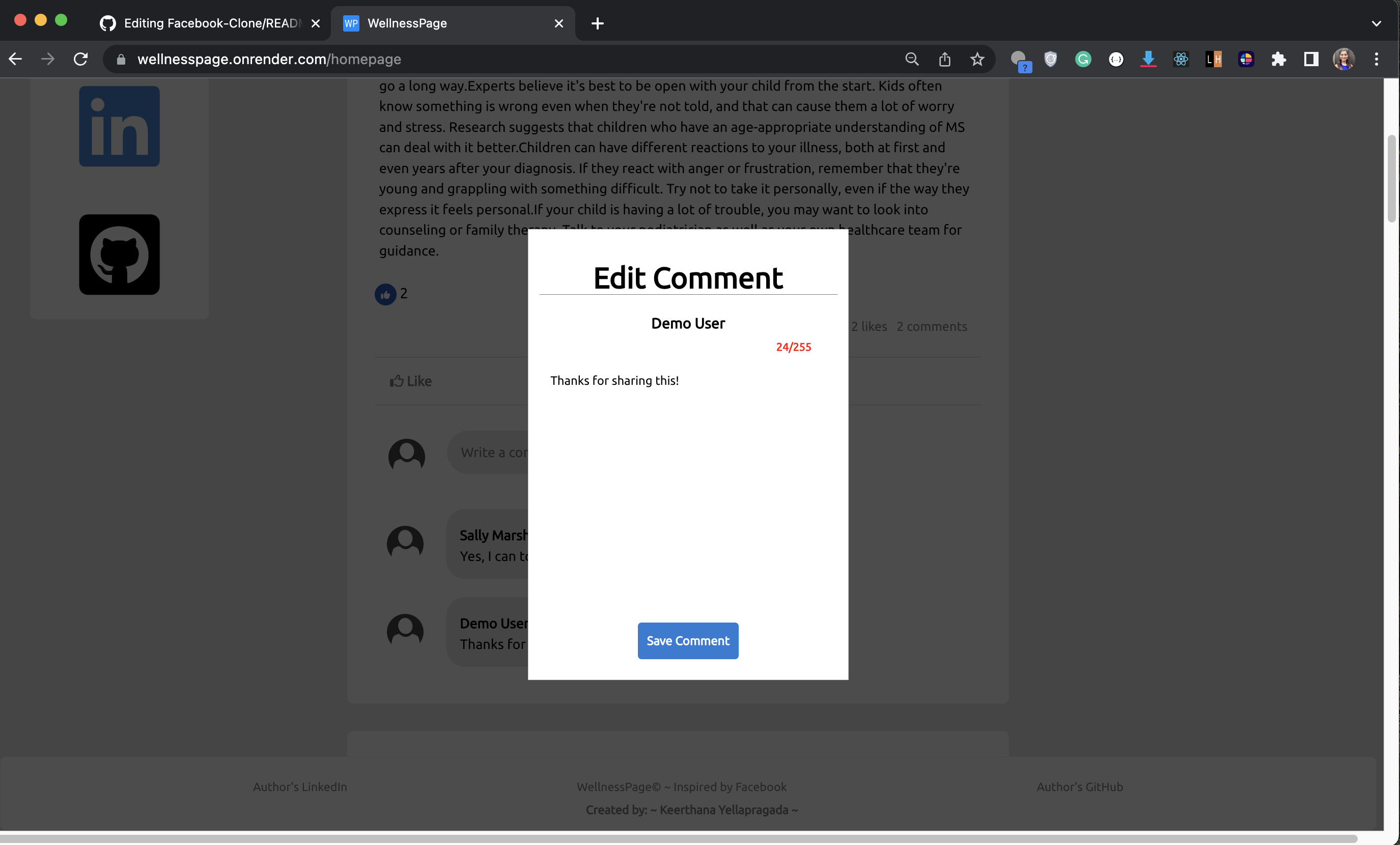 GitHub - Keerthana-Yellapragada/Facebook-Clone