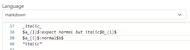 [Bug] language:markdown italic error · Issue #4224 · microsoft/monaco-editor · GitHub
