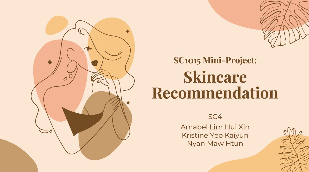 GitHub - NyanMaw/NTU-SC1015-Project-SkincareRecommendation: Skincare Product Recommendation Mini ...