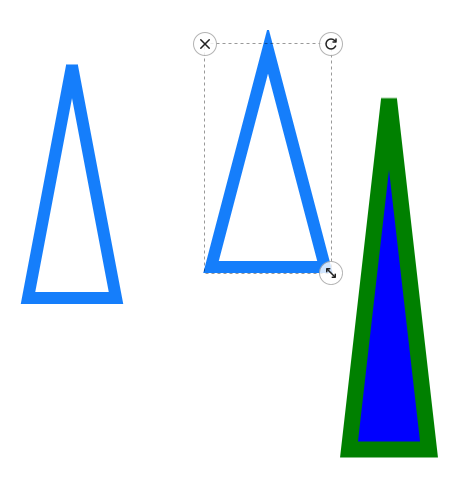 if create Triangle with stroke , the top area will be clip · Issue ...