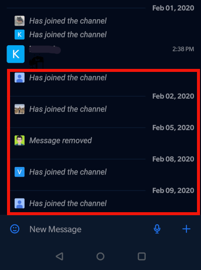 missing user name for status messages, like 'Has joined channel', 'Message removed' etc. · Issue ...