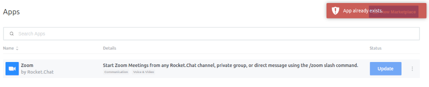 Zoom App not working · Issue #17660 · RocketChat/Rocket.Chat · GitHub