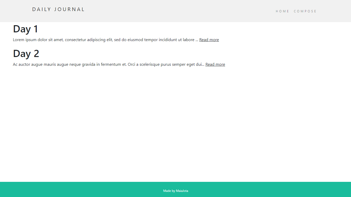 GitHub - maiajota/Daily-Journal: A Daily Journal website created with Express.JS/EJS and Bootstrap