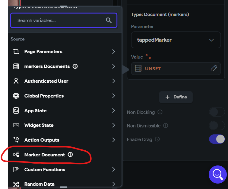 Google Maps Widget - Bottom Sheet Parameter Passing · Issue #630 · FlutterFlow/flutterflow ...