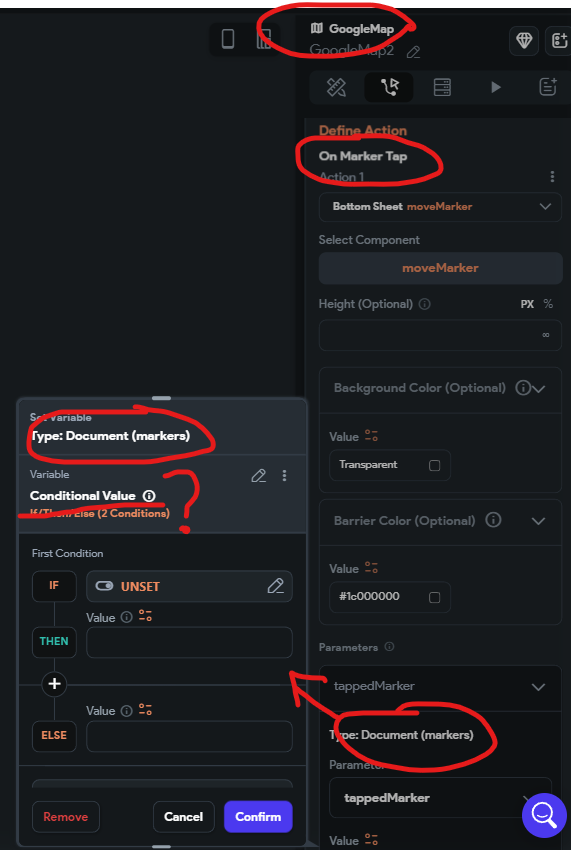 On Marker Tap gives wrong variable type for tapped marker · Issue #781 · FlutterFlow/flutterflow ...