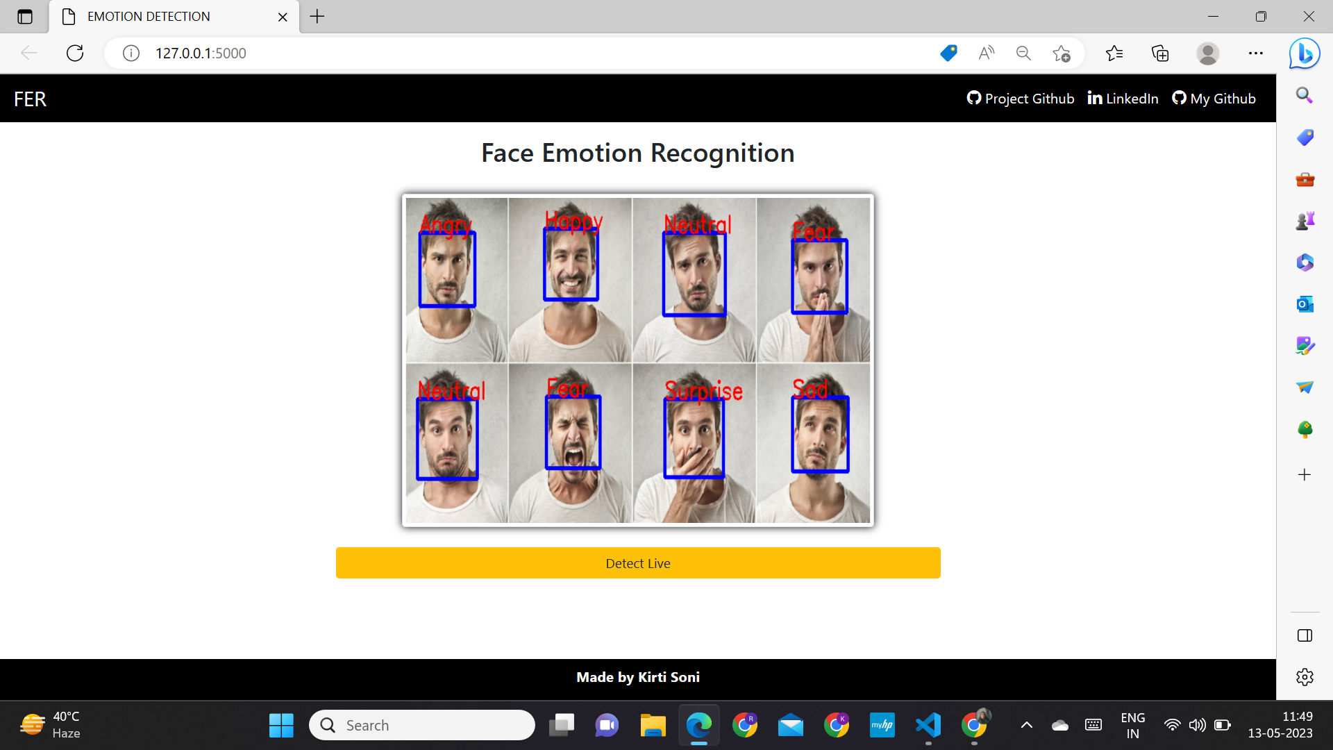 GitHub - kirti101/Emotion-Detection: This project takes live cam feed to detect emotion.