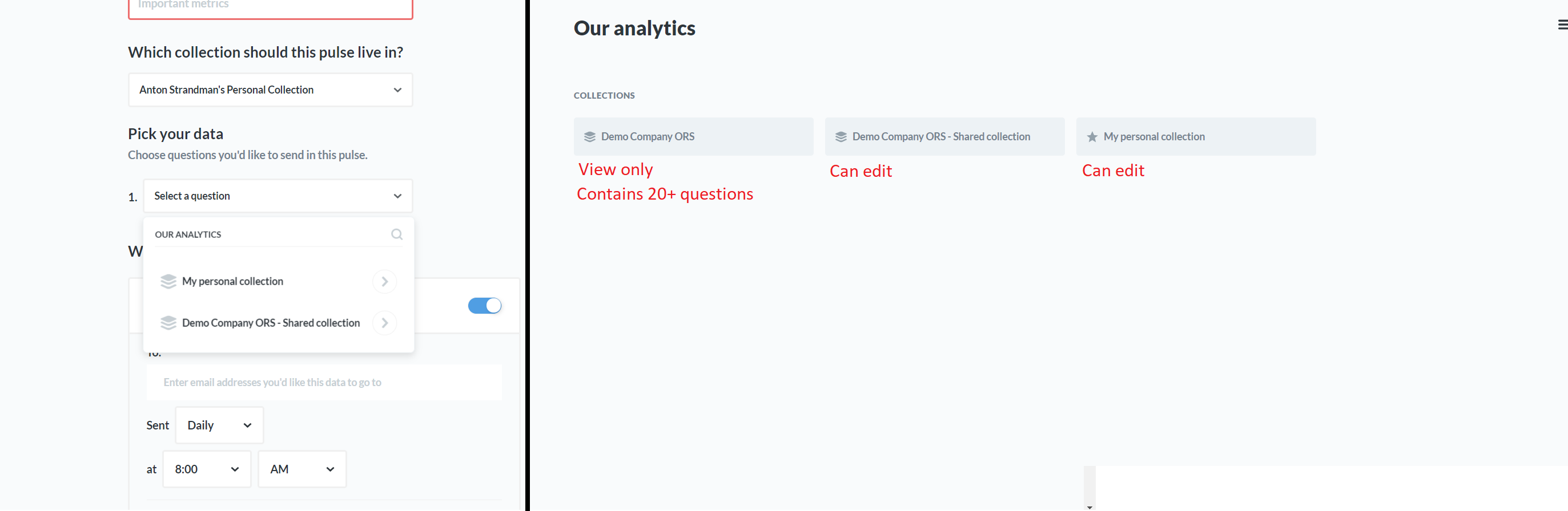 Can't create Pulse for read only collection · Issue #11605 · metabase/metabase · GitHub