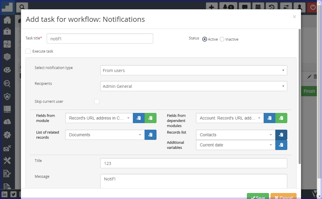 Automatic notification workflow error · Issue #8065 · YetiForceCompany/YetiForceCRM · GitHub