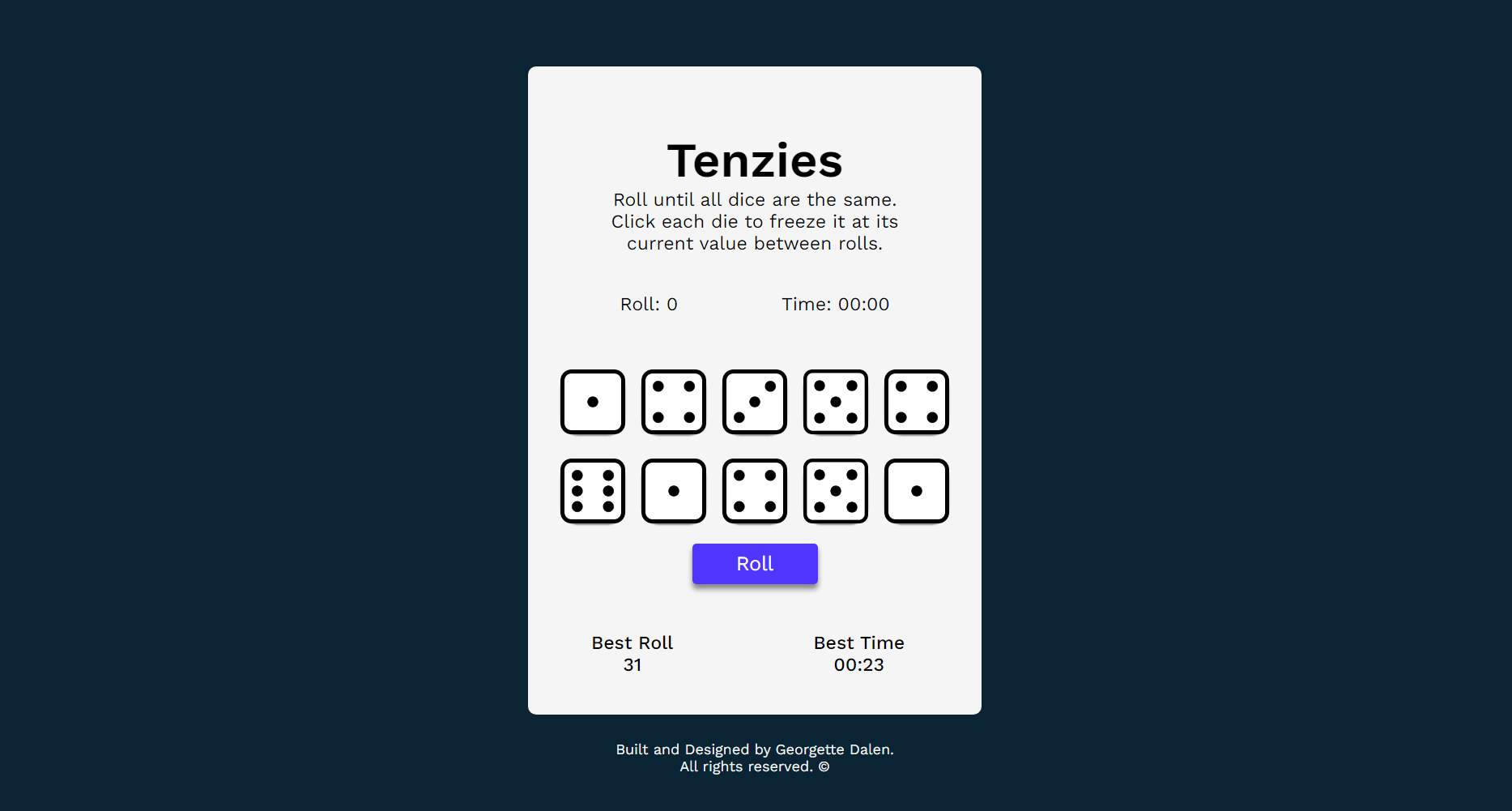 GitHub - grgttdln/tenzies: Tenzies is the fast-paced and frenzied dice-rolling game made in a ...