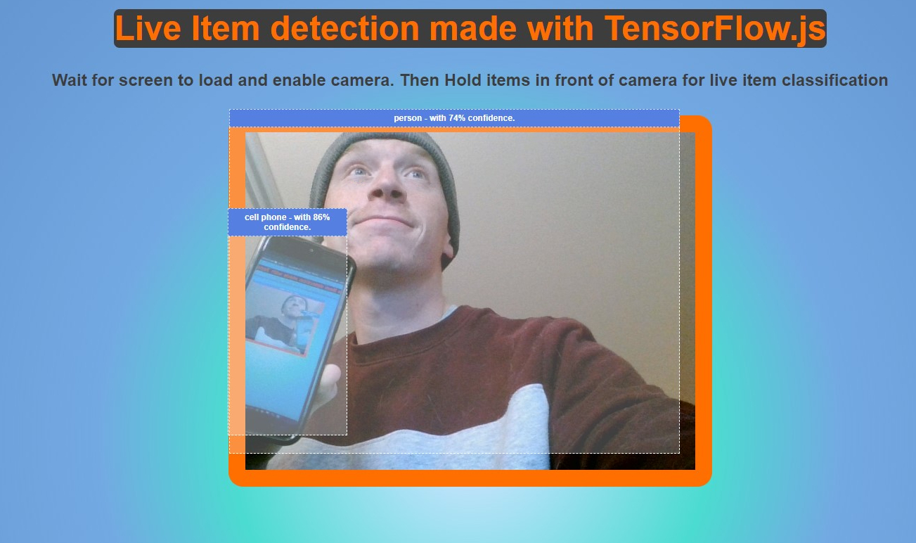 GitHub - KeithMurph/tensorFlowSmartCam: TensorFlow.js image classification in the browser!