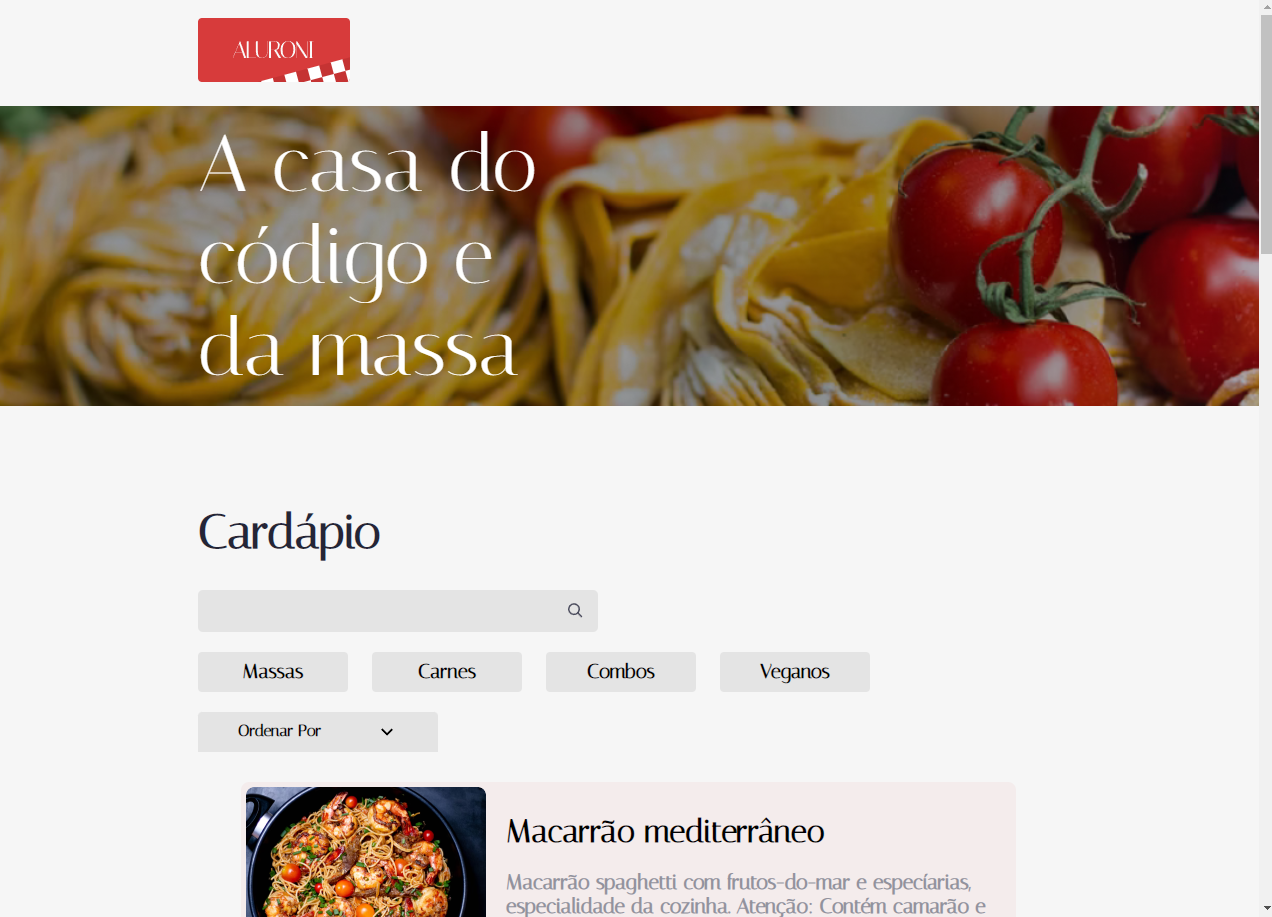 GitHub - augusto-f-rodrigues/aluroni: Projeto do curso da alura voltado ...