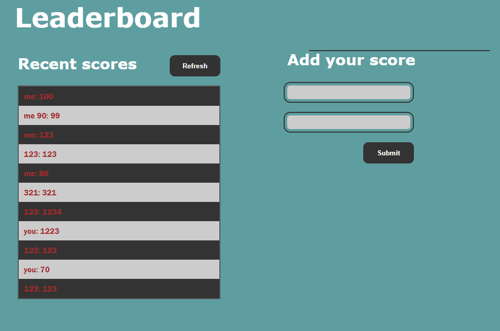 GitHub - OybekKayumov/leaderboard