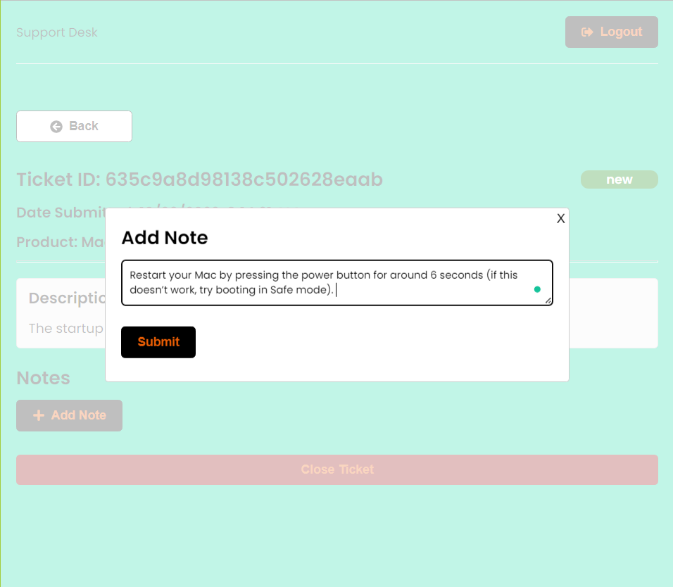 GitHub - OybekKayumov/support-desk: Support ticket application built ...