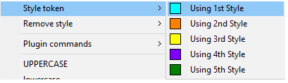 Style tokens appear colorless in context menu, and do not apply any ...