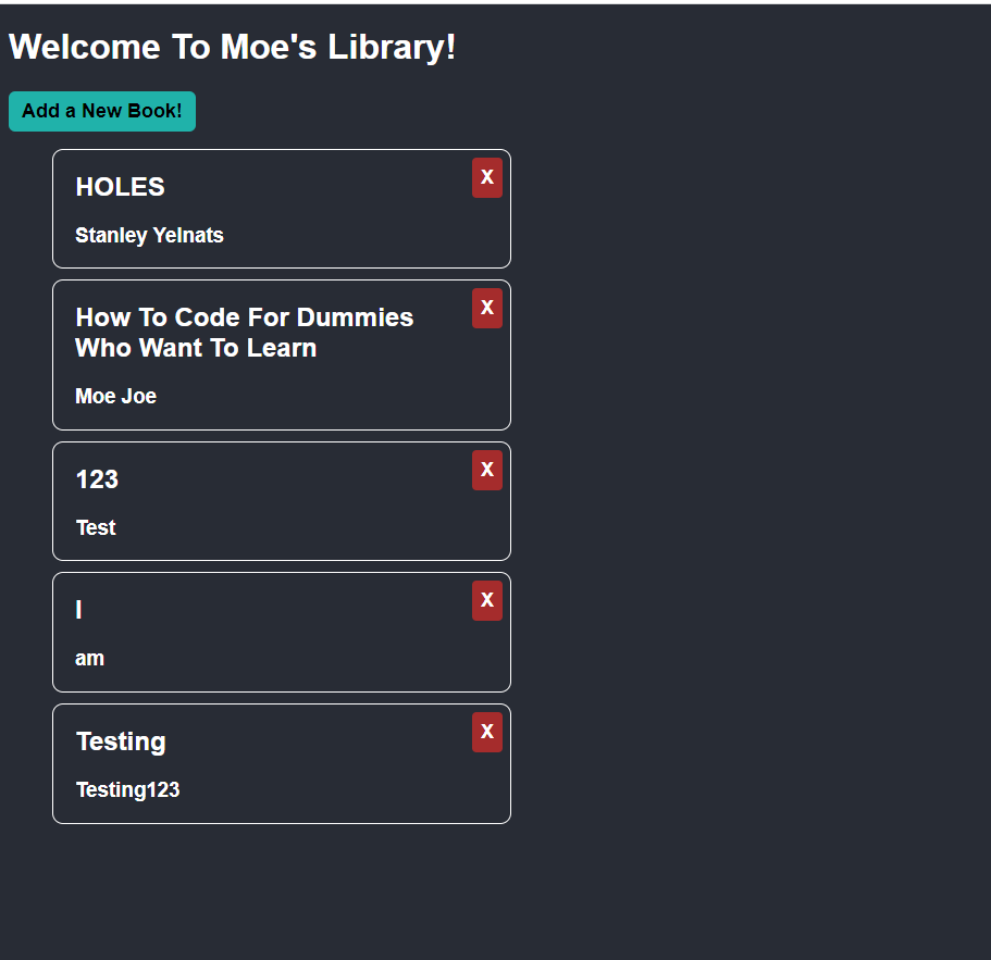 GitHub - DaifMoe/Moe-s-Library: Another little side project from when I was new to JS. This app ...