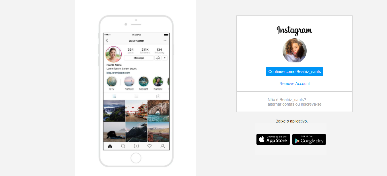 GitHub - adrielebeatriz/projeto-interface-instagram