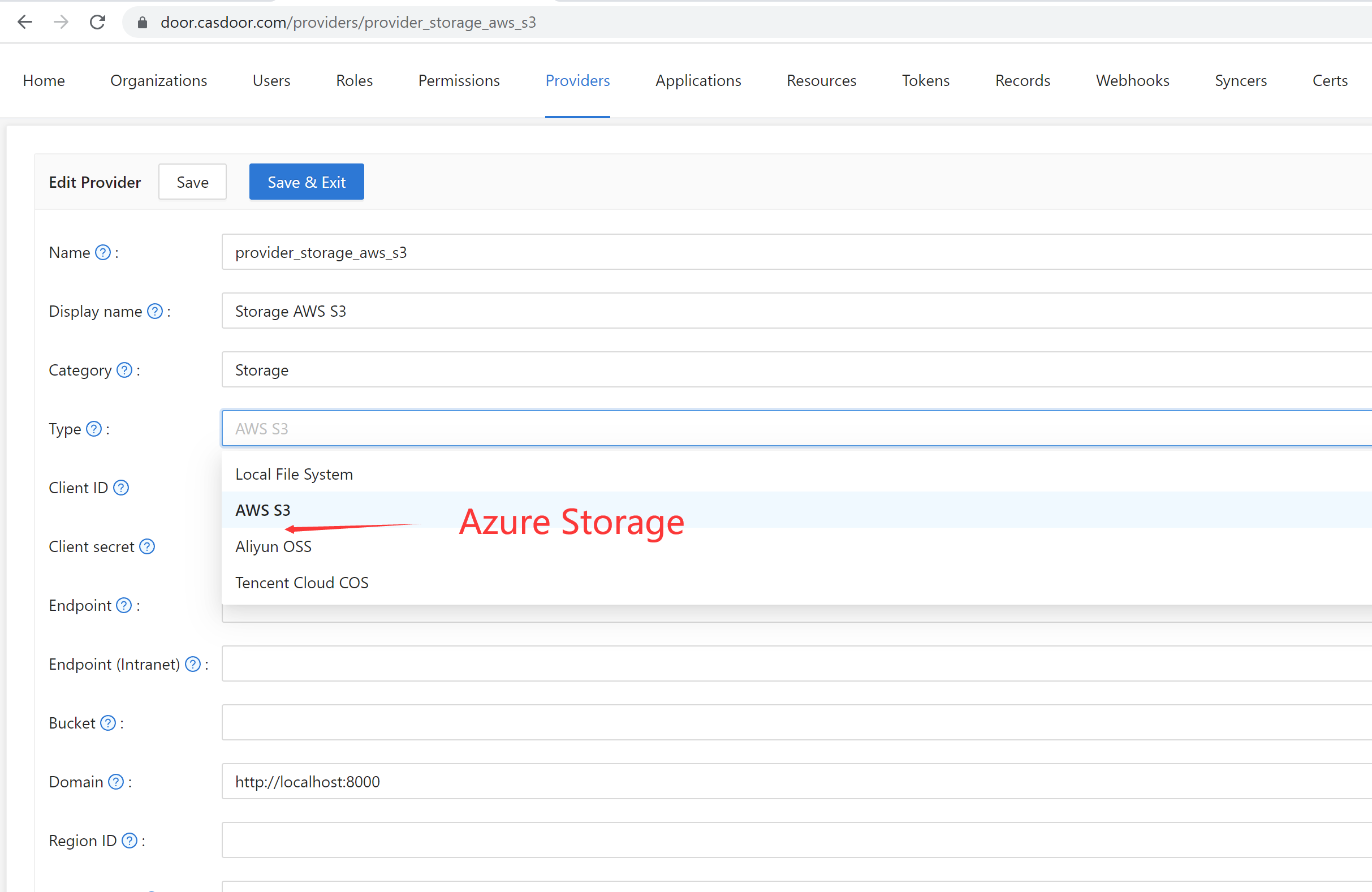 Add new storage provider · Issue #699 · casdoor/casdoor · GitHub