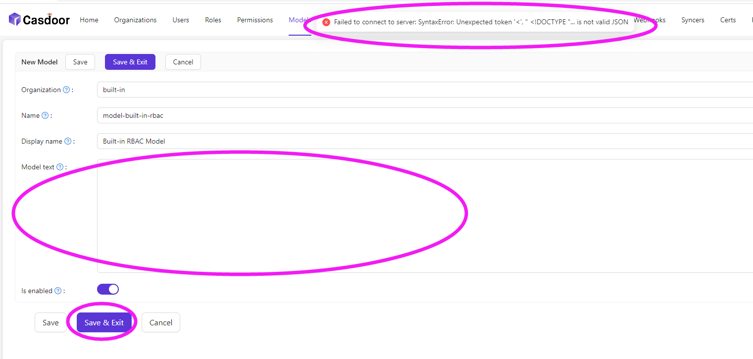 Save empty model should return correct error message · Issue #1497 · casdoor/casdoor · GitHub