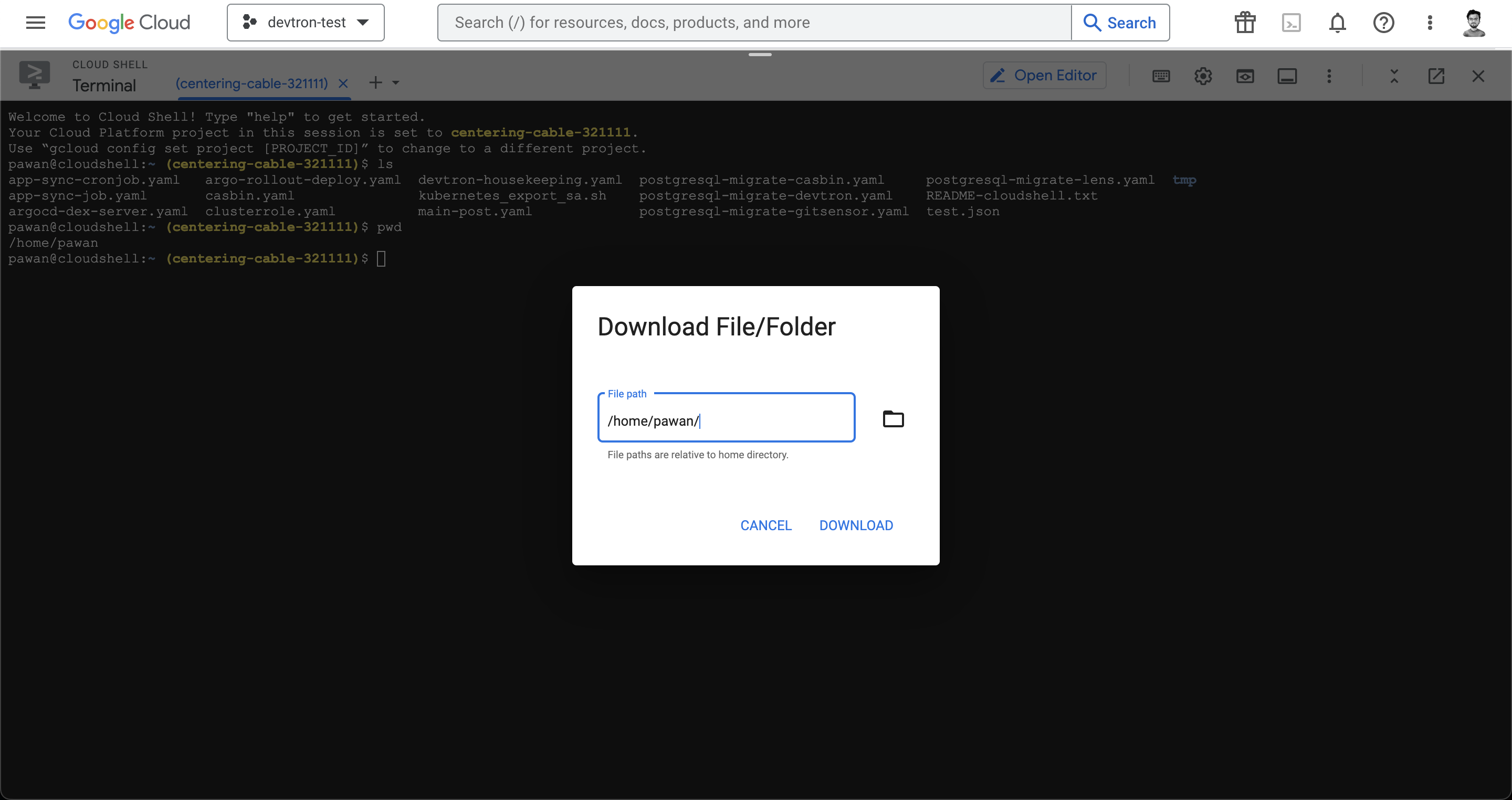 Feature: Need support to download content from pod/cluster terminal · Issue #3231 · devtron-labs ...