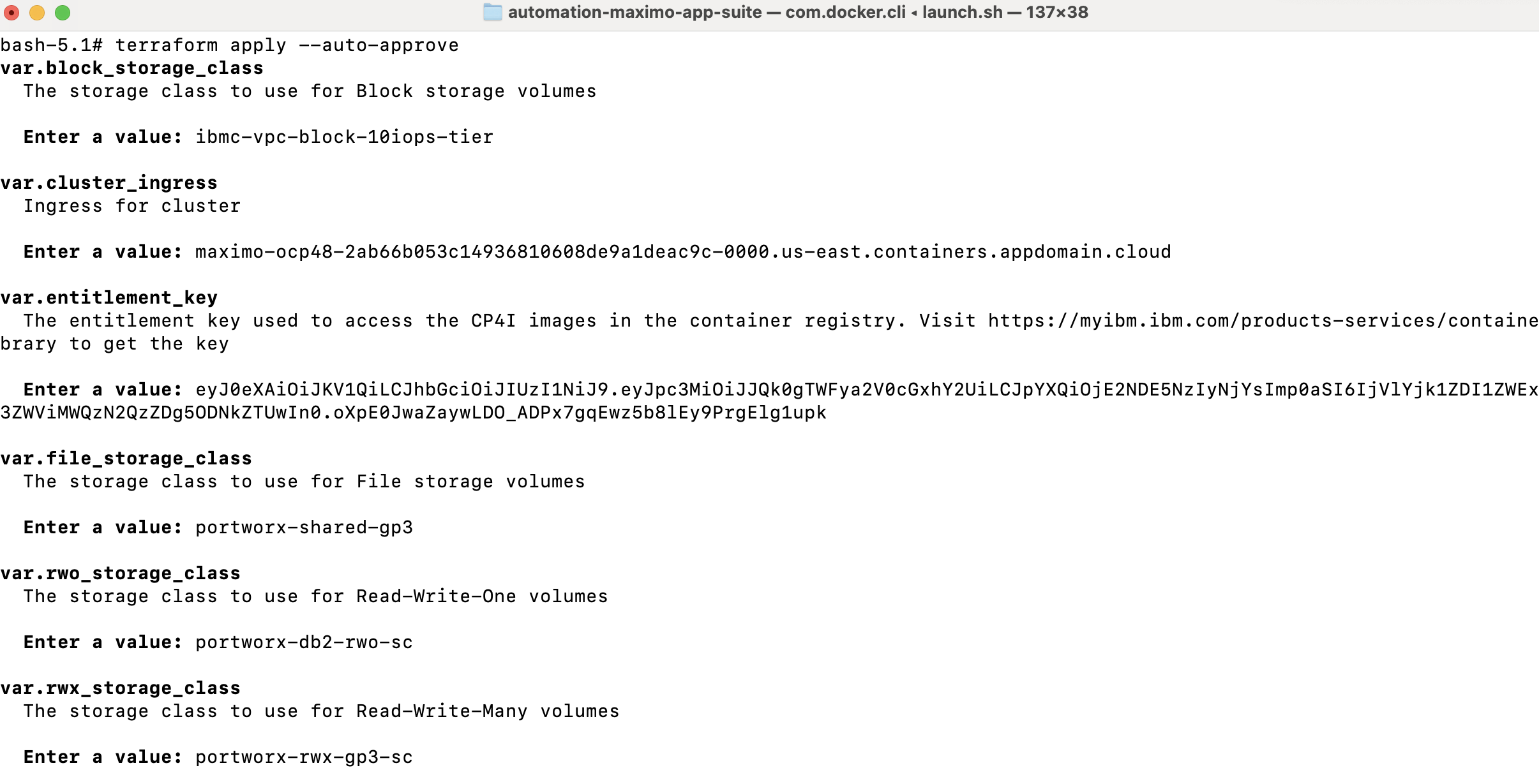 Need To Add More Variables Into Tfvars For Mas Core Install · Issue 4 · Ibmautomation Maximo 