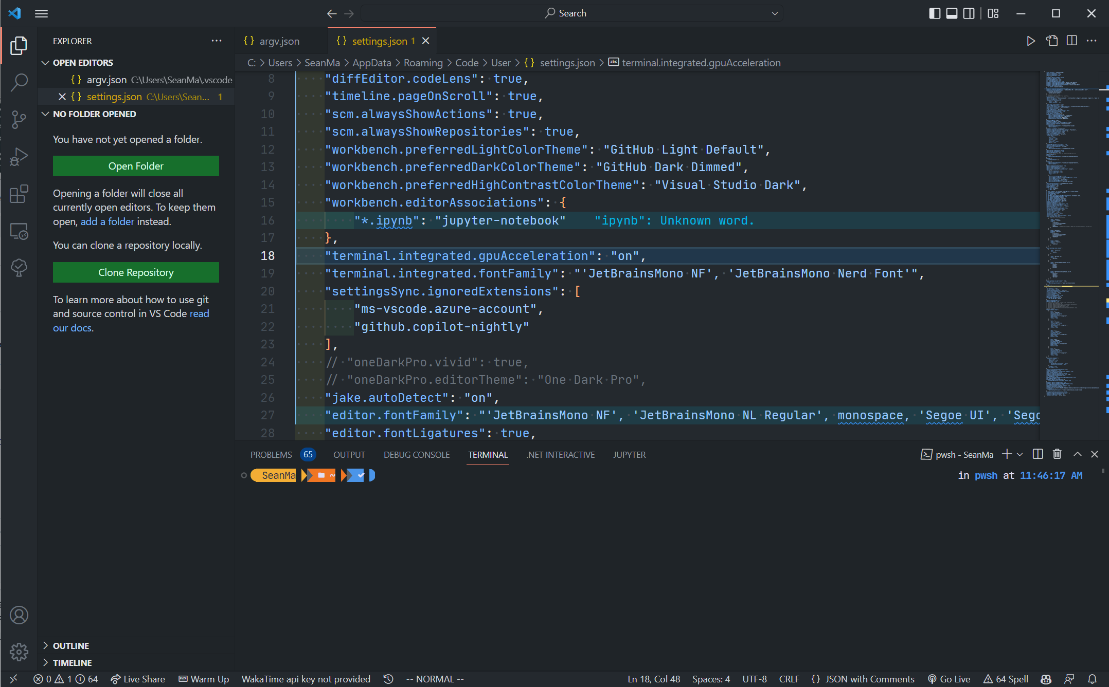 Powerline glyph color weird in VSCode integrated terminal · Issue #156129 · microsoft/vscode ...