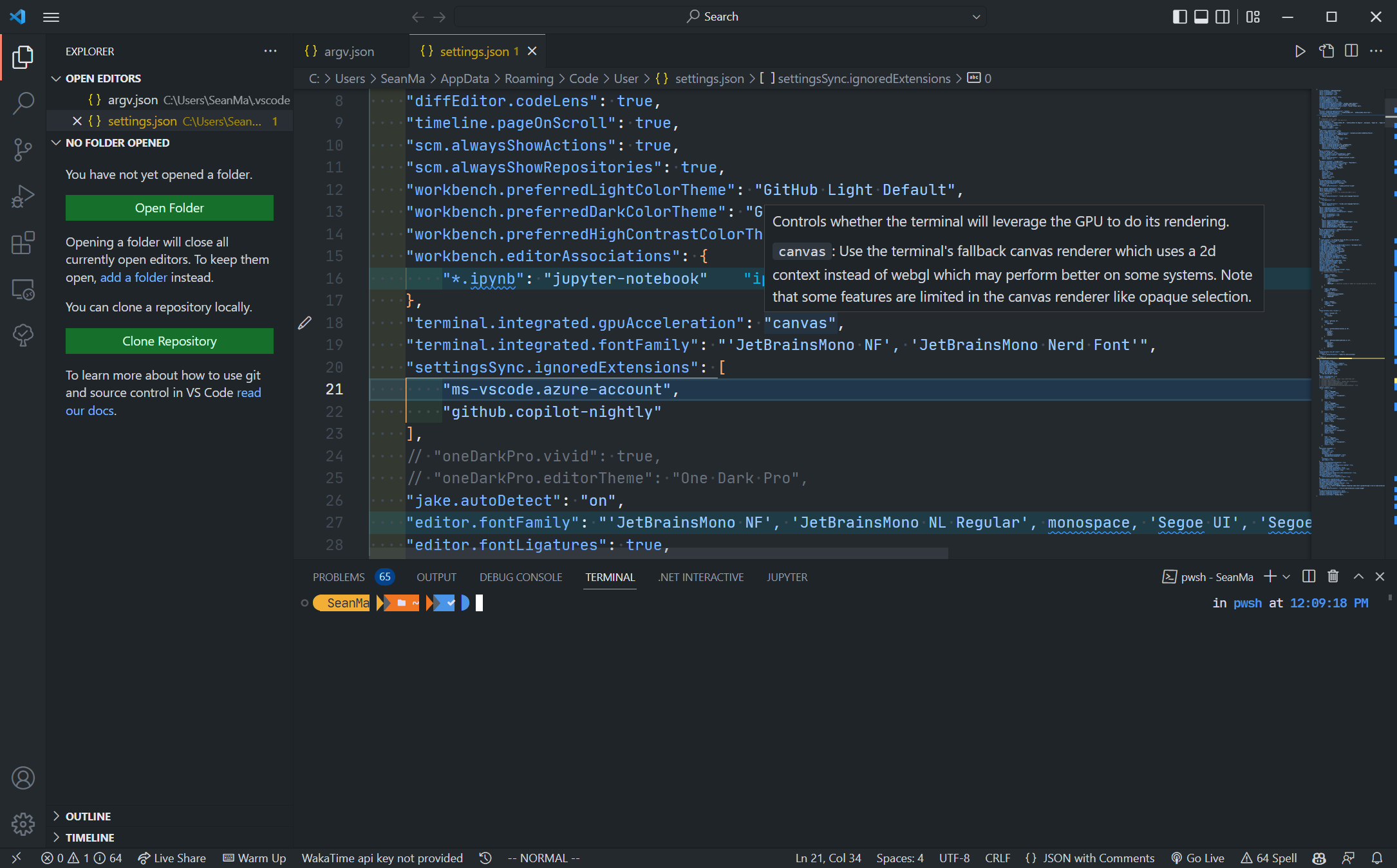 Powerline glyph color weird in VSCode integrated terminal · Issue ...