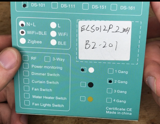 smart switch WB3S 2 gang with RF from eBay DS-101 DS101 (for flashing ...