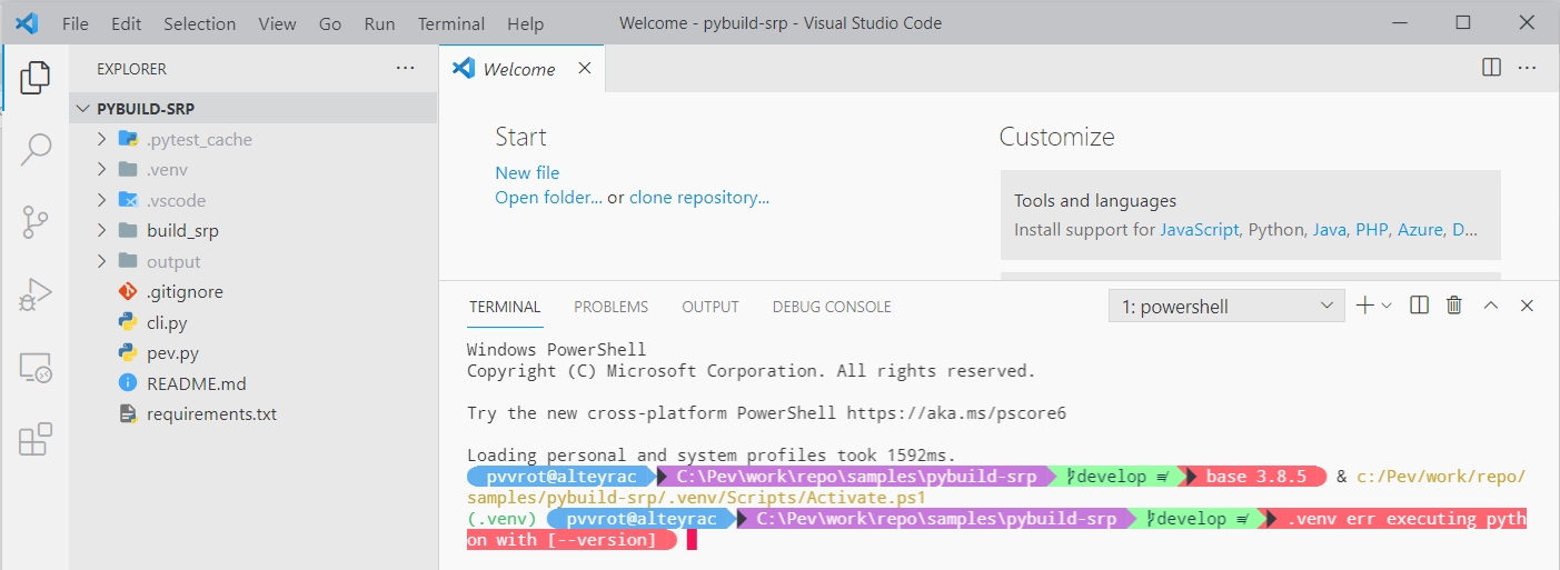 Git branch displayed 2 times and Python environment missing · Issue #731 · JanDeDobbeleer/oh-my ...