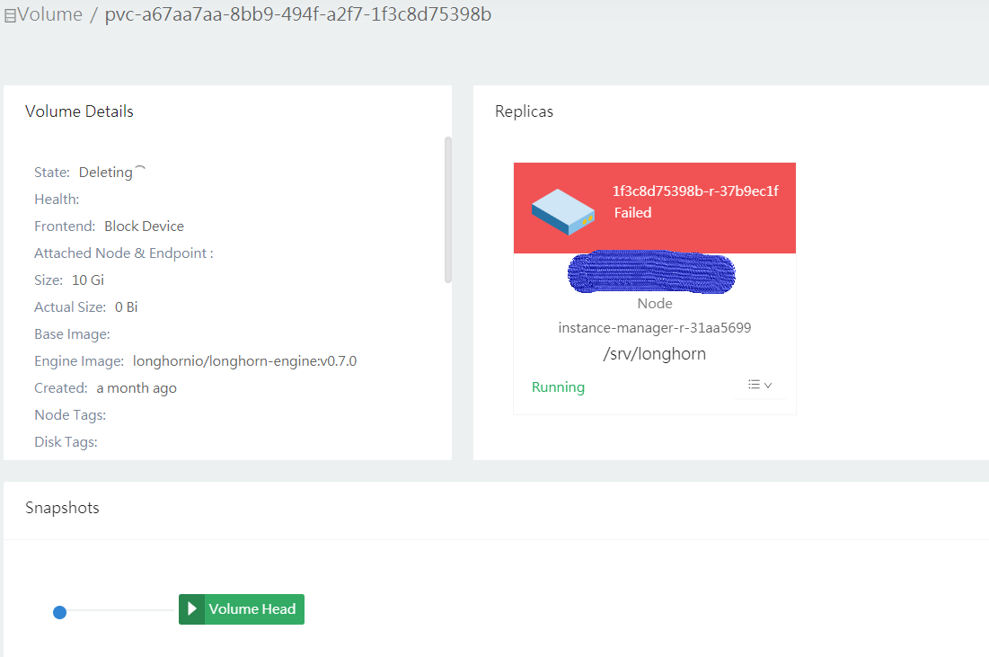 Volume stuck in deleting · Issue #1011 · longhorn/longhorn · GitHub