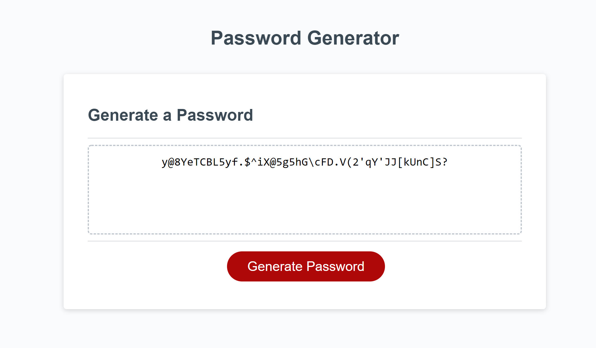 GitHub - panicor/passwordGenerator: Generates password based on user input