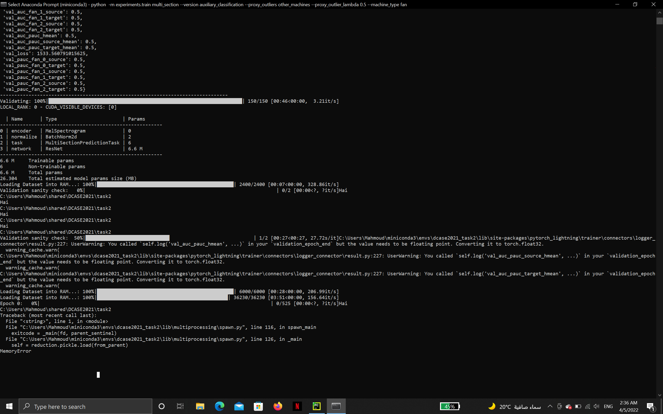 Trying to train · Issue #2 · OptimusPrimus/dcase2021_task2 · GitHub