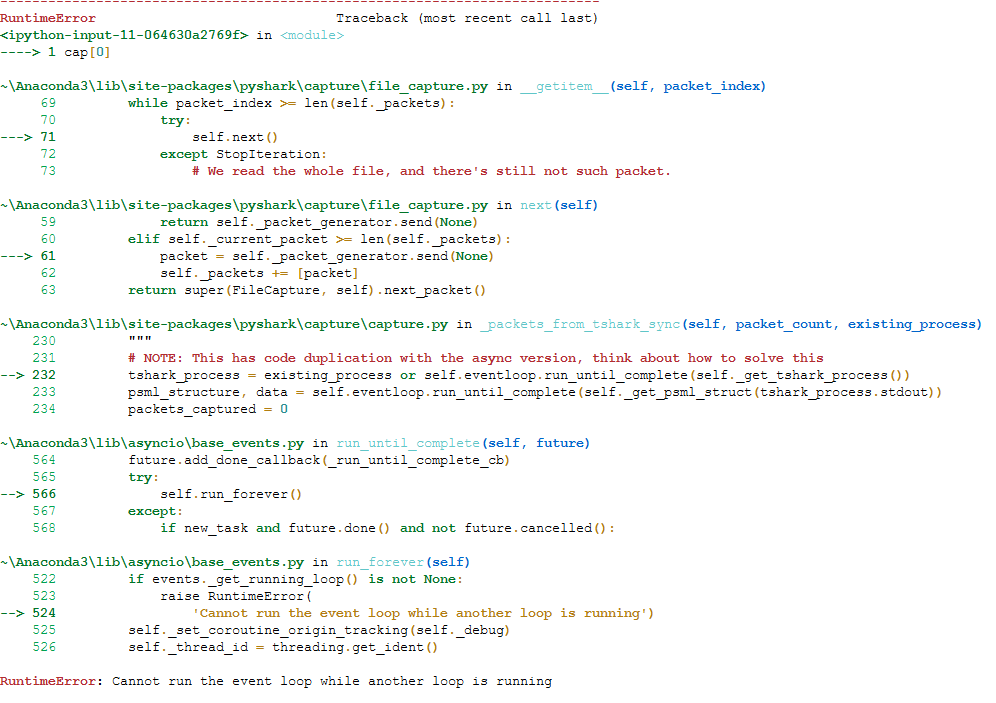 Runtime Error When Accessing A Packet Issue 474 KimiNewt pyshark 